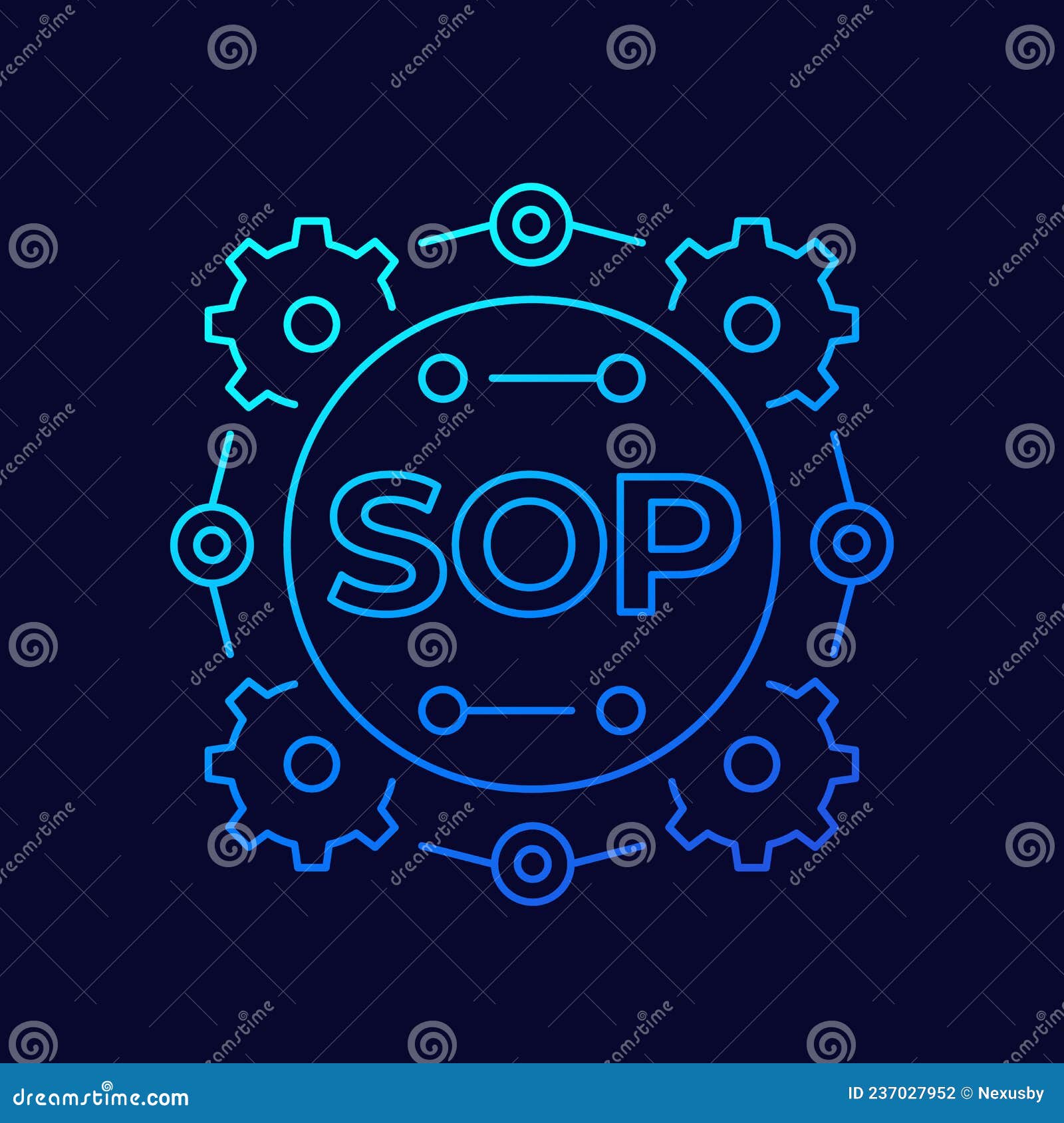 SOP Icon, Standard Operating Procedure Line Vector Stock Vector ...