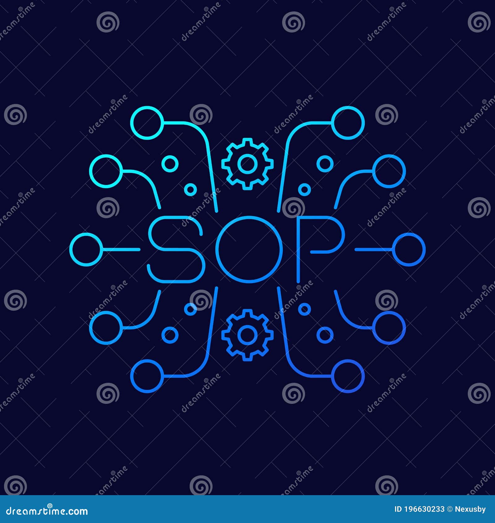 SOP Icon, Standard Operating Procedure Stock Vector - Illustration of ...