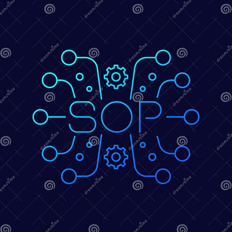 SOP Icon, Standard Operating Procedure Stock Vector - Illustration of ...