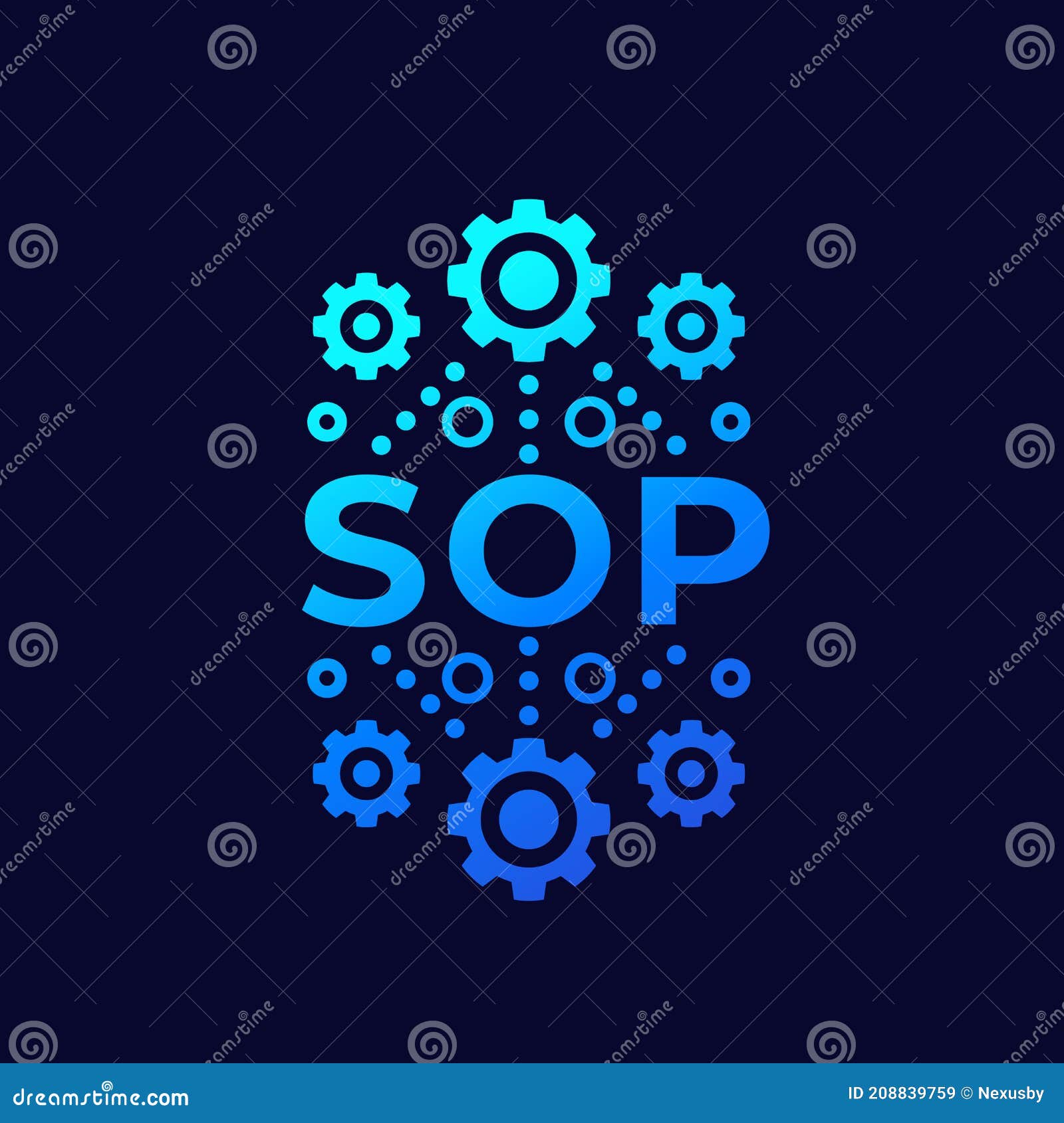 SOP Icon, Standard Operating Procedure, Vector Art Stock Vector ...