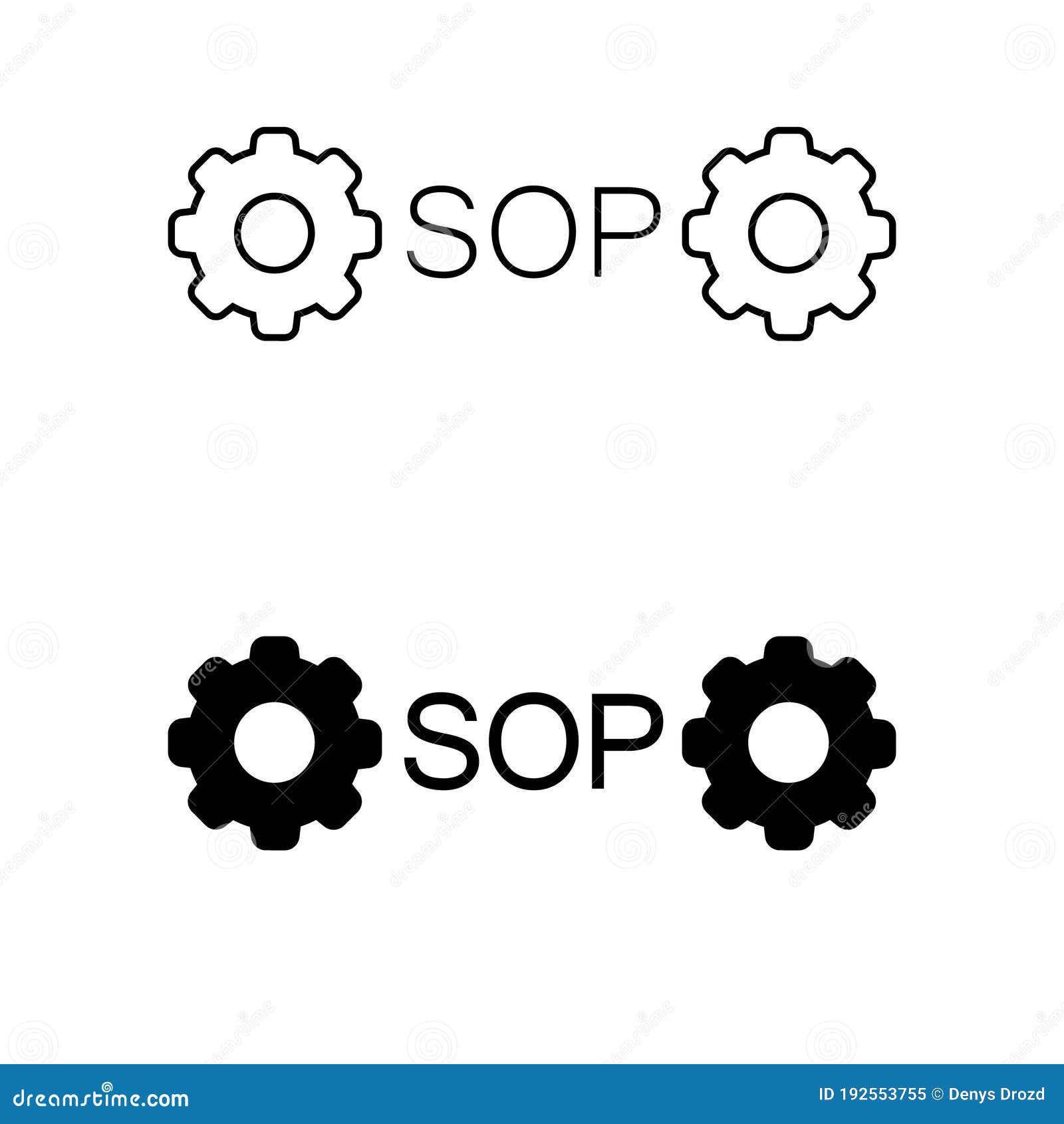 SOP Icon Vector Set, Standard Operating Procedure Illustration Sign ...