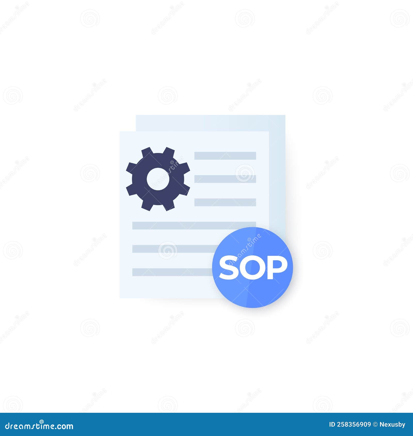SOP icon for web, vector stock vector. Illustration of performance ...