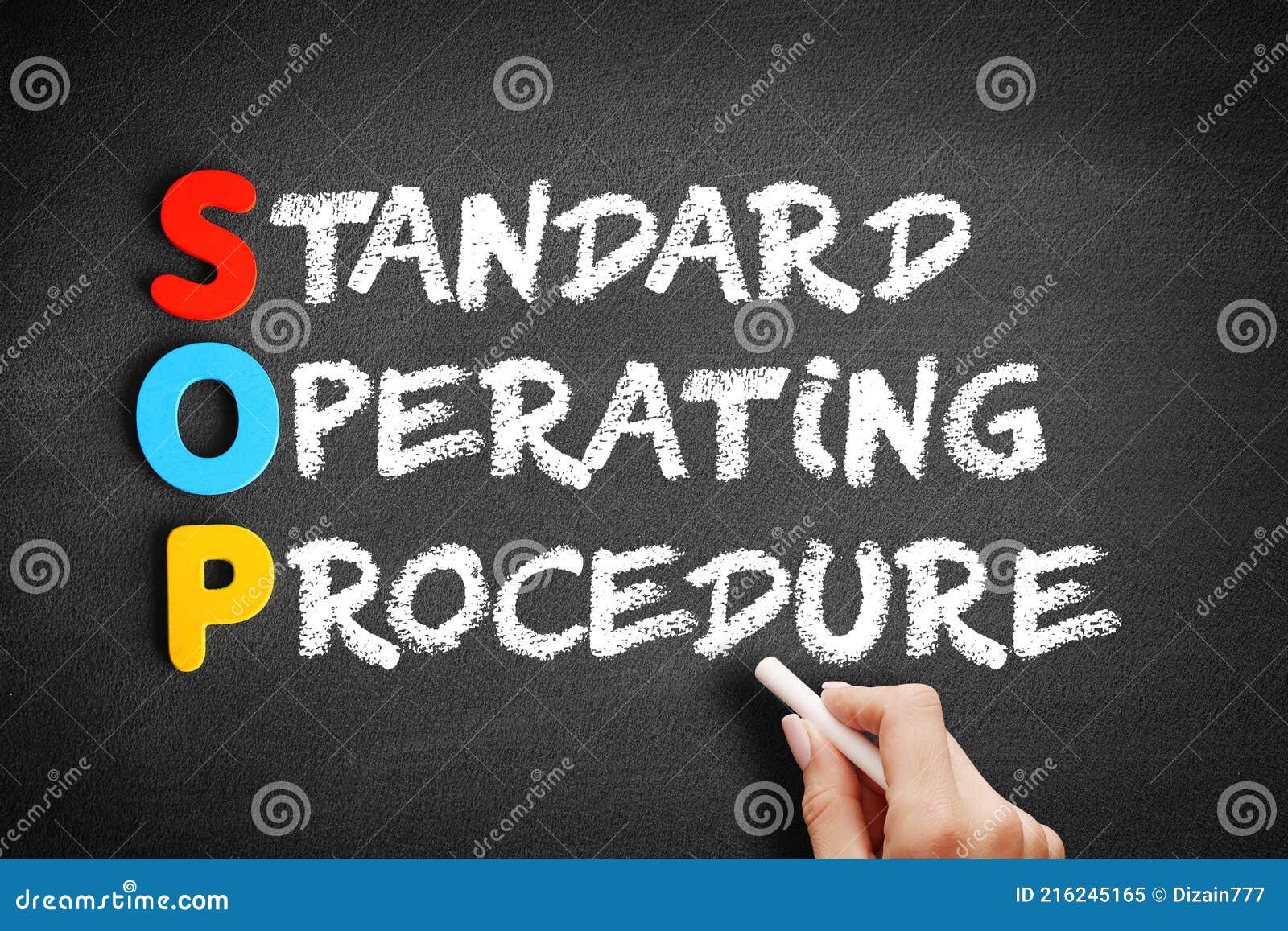 SOP - Standard Operating Procedure Acronym on Blackboard Stock Image ...