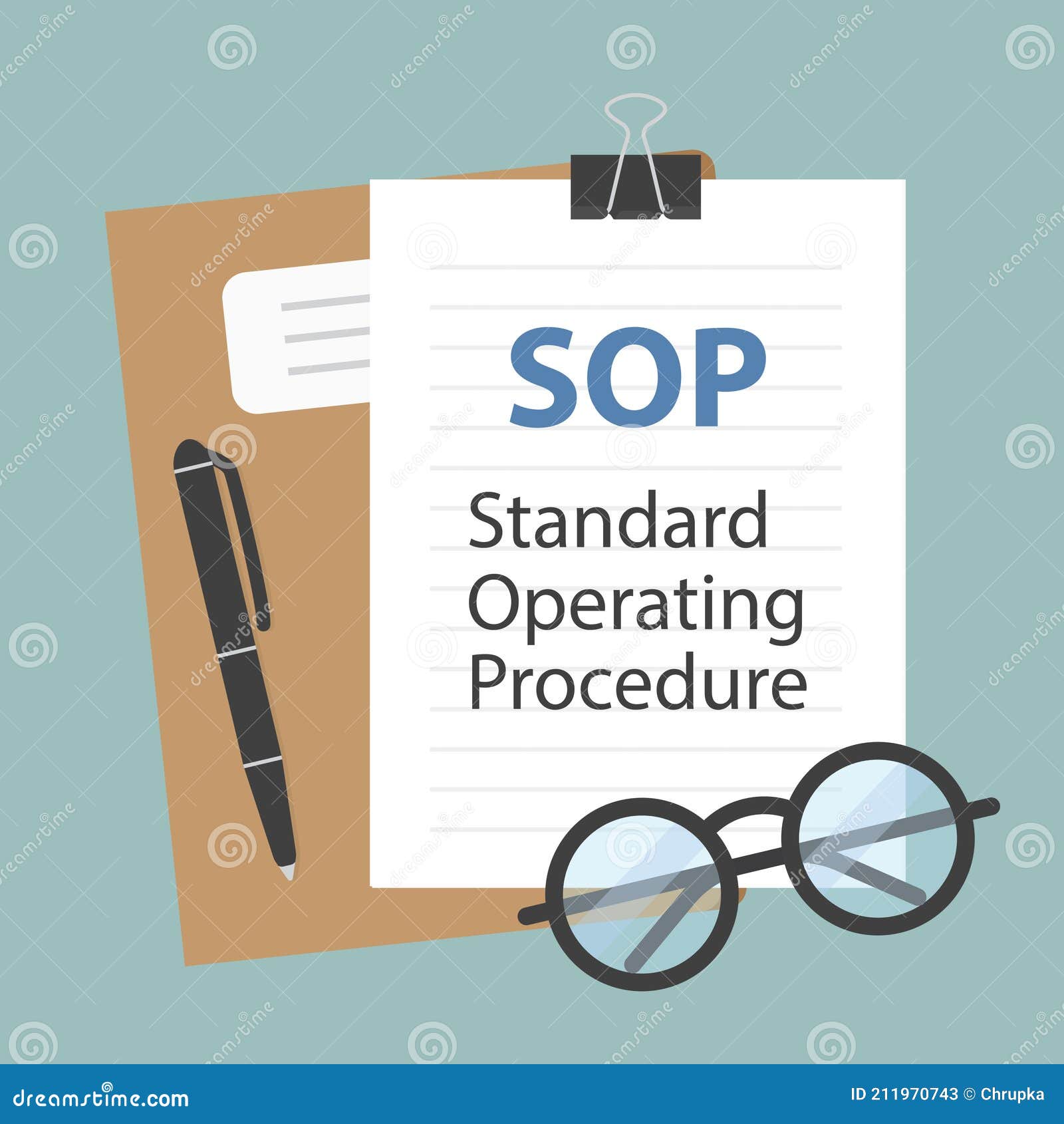 SOP Standard Operating Procedure Document Text Stock Vector ...