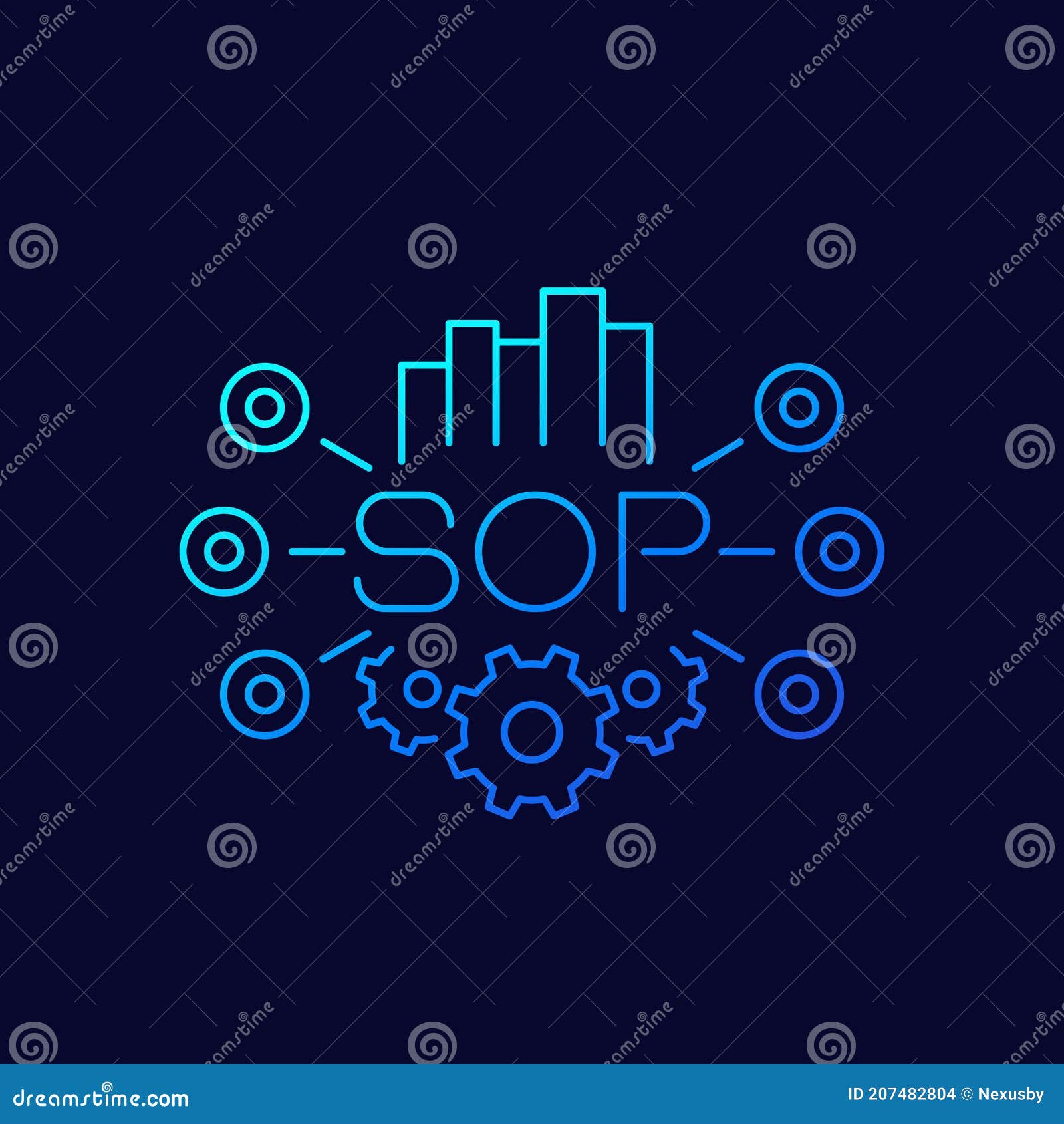 SOP, Standard Operating Procedure Icon Line Vector Stock Vector ...