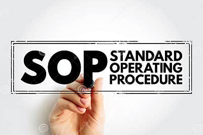 SOP Standard Operating Procedure - Set of Step-by-step Instructions ...