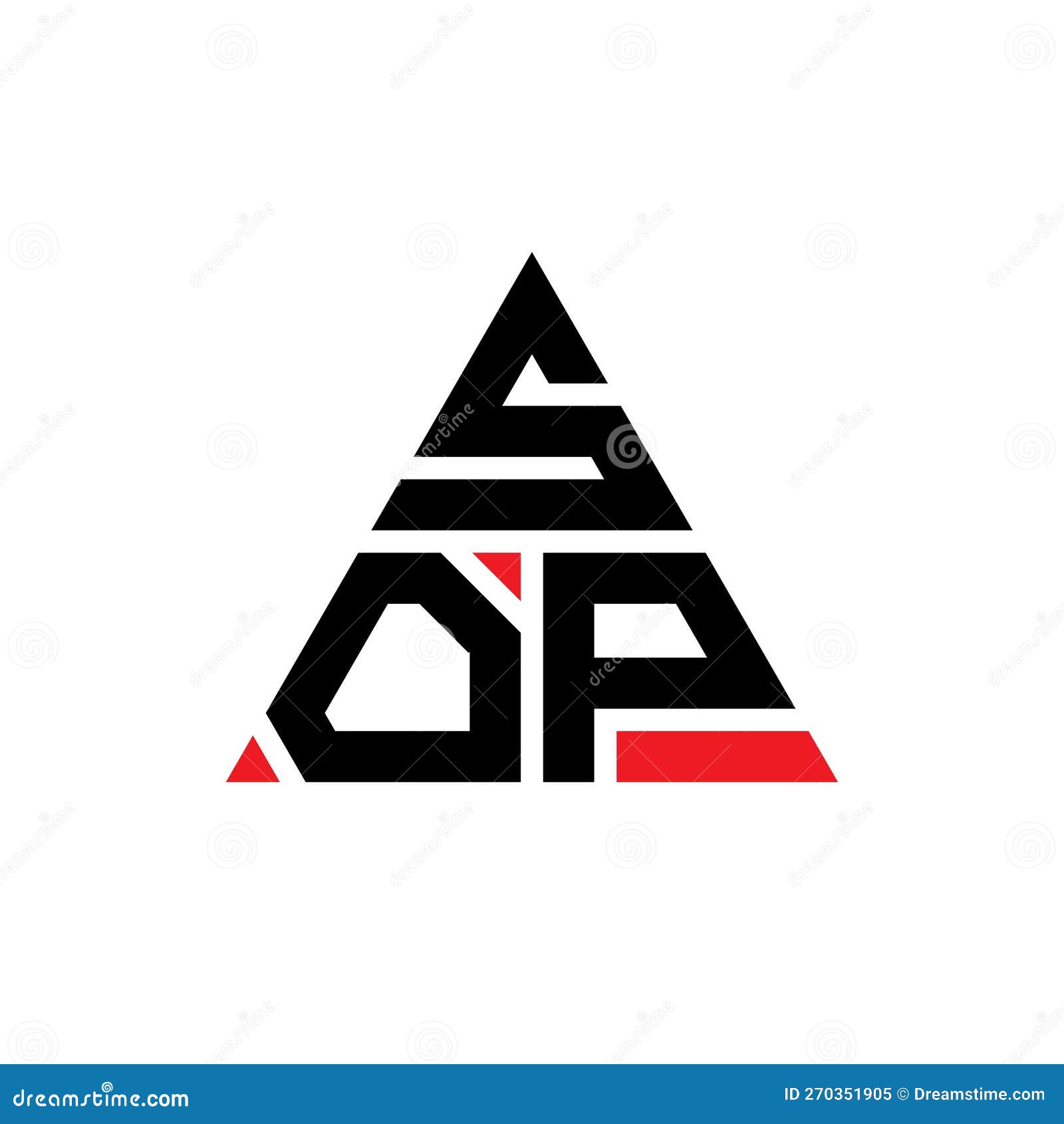 SOP Triangle Letter Logo Design with Triangle Shape. SOP Triangle Logo ...