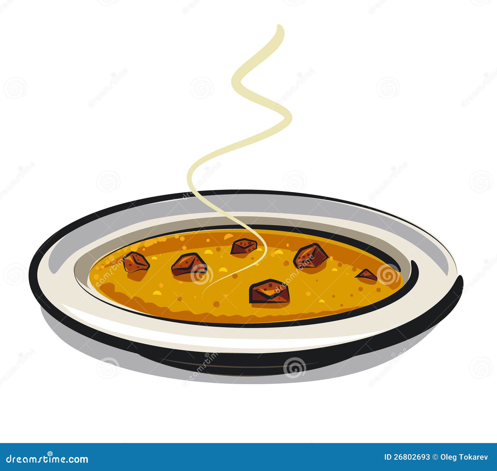 Sopa caliente stock de ilustración. Ilustración de vapor - 26802693