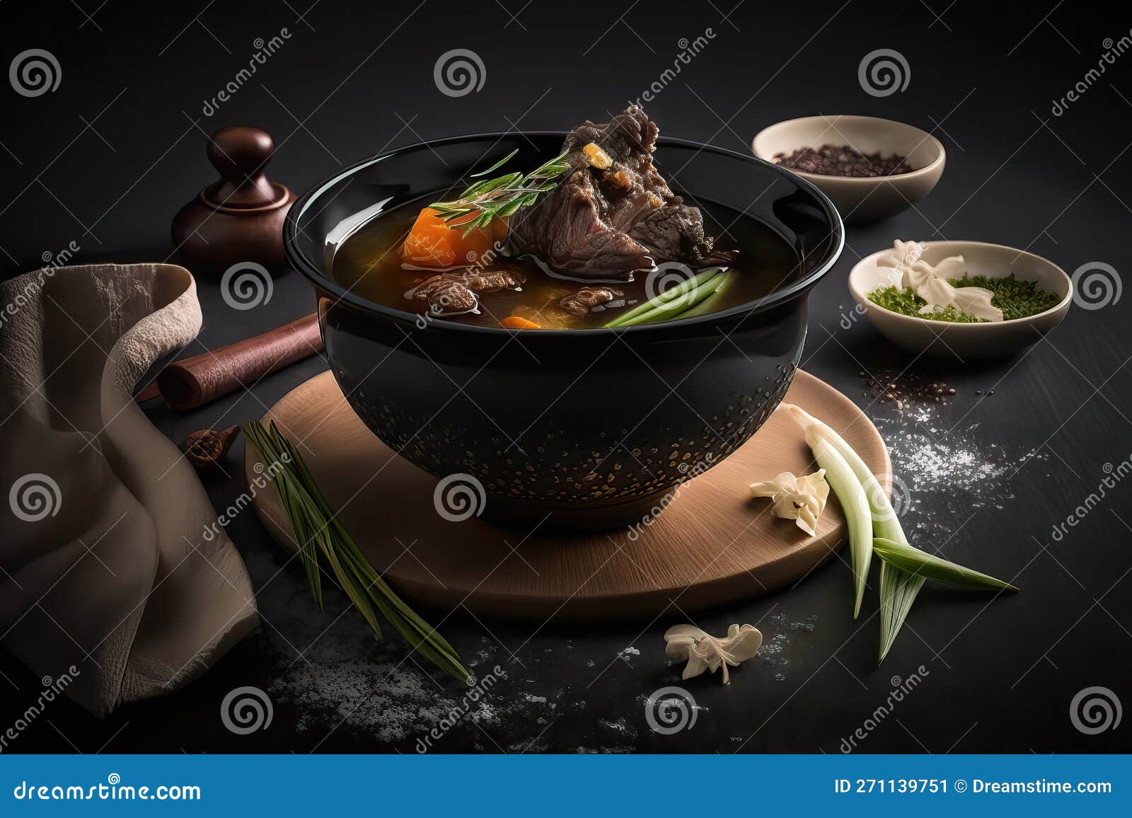 Sopa De Cola De Oxtail Asada Generada Por Ai Stock de ilustración ...