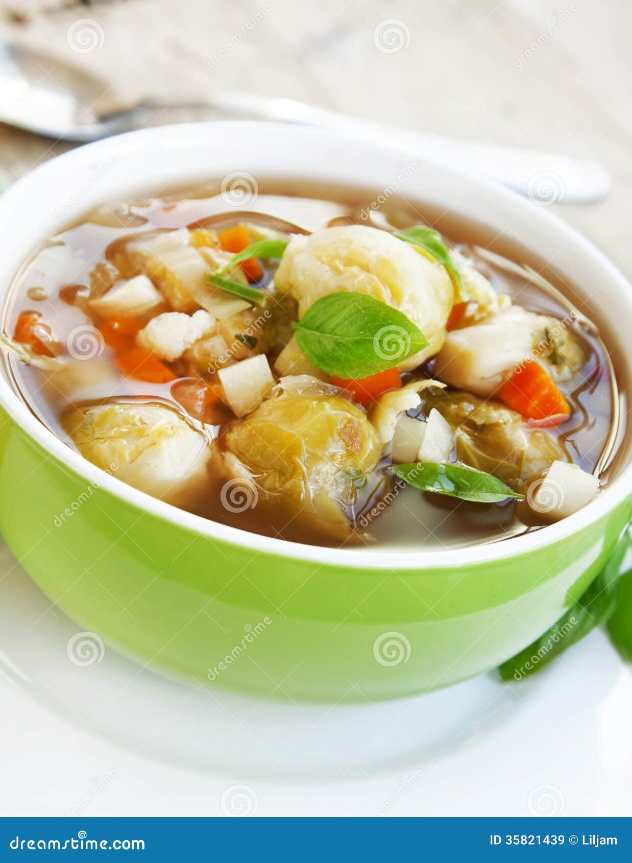 Sopa de verduras fresca imagen de archivo. Imagen de fresco - 35821439