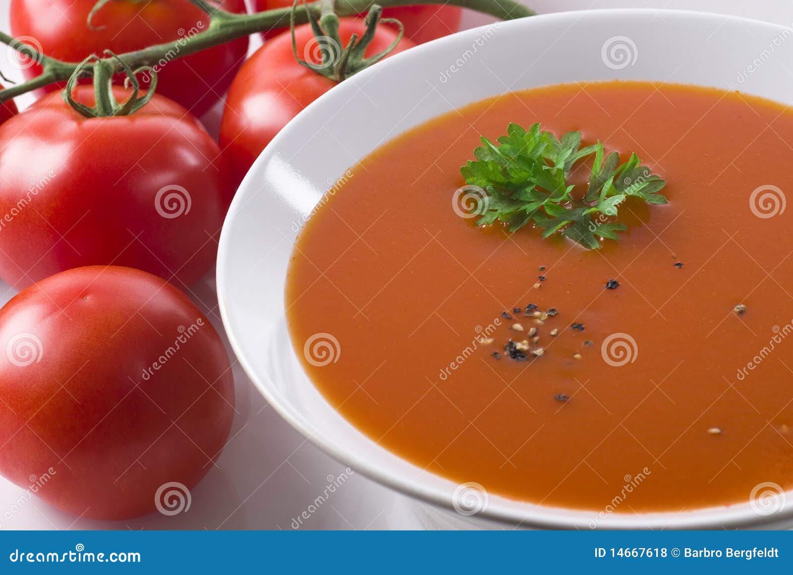 Sopa del tomate foto de archivo. Imagen de horizontal - 14667618