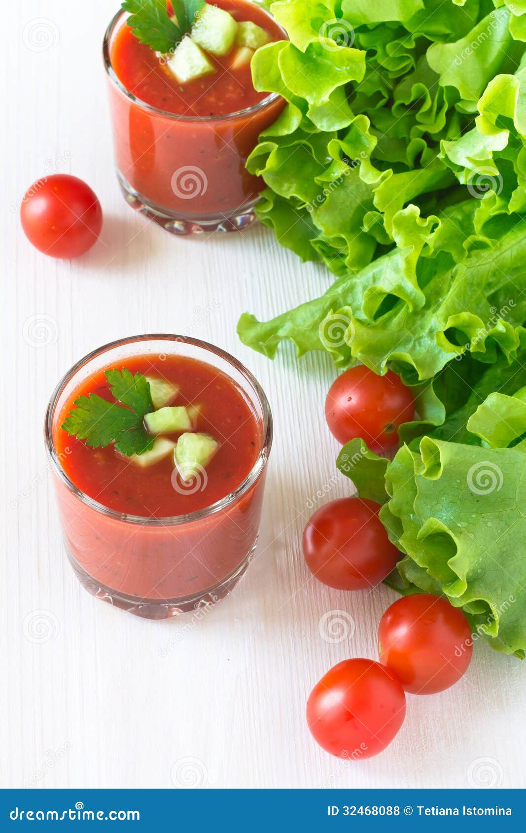 Sopa Fresca Do Gazpacho Do Tomate Foto de Stock - Imagem de creme ...