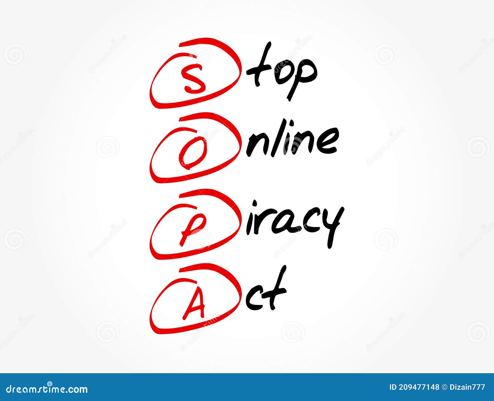 SOPA - Stop Online Piracy Act Acronym, Concept Background Stock Photo ...