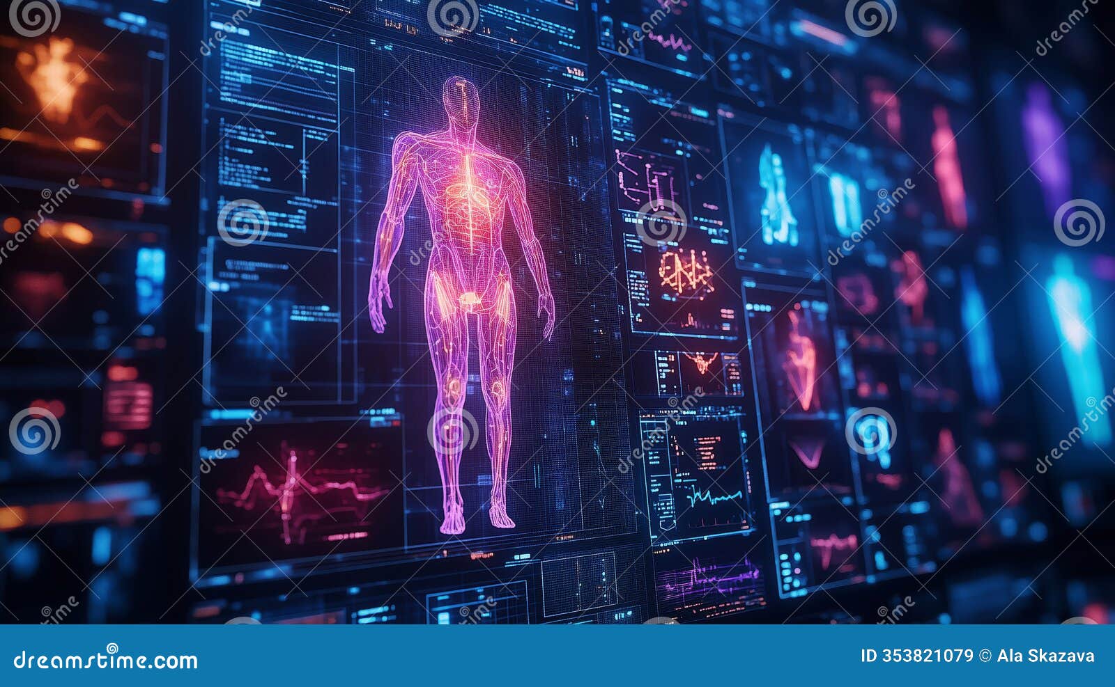 A Sophisticated AI Diagnostic Interface Displays Detailed Analysis of ...