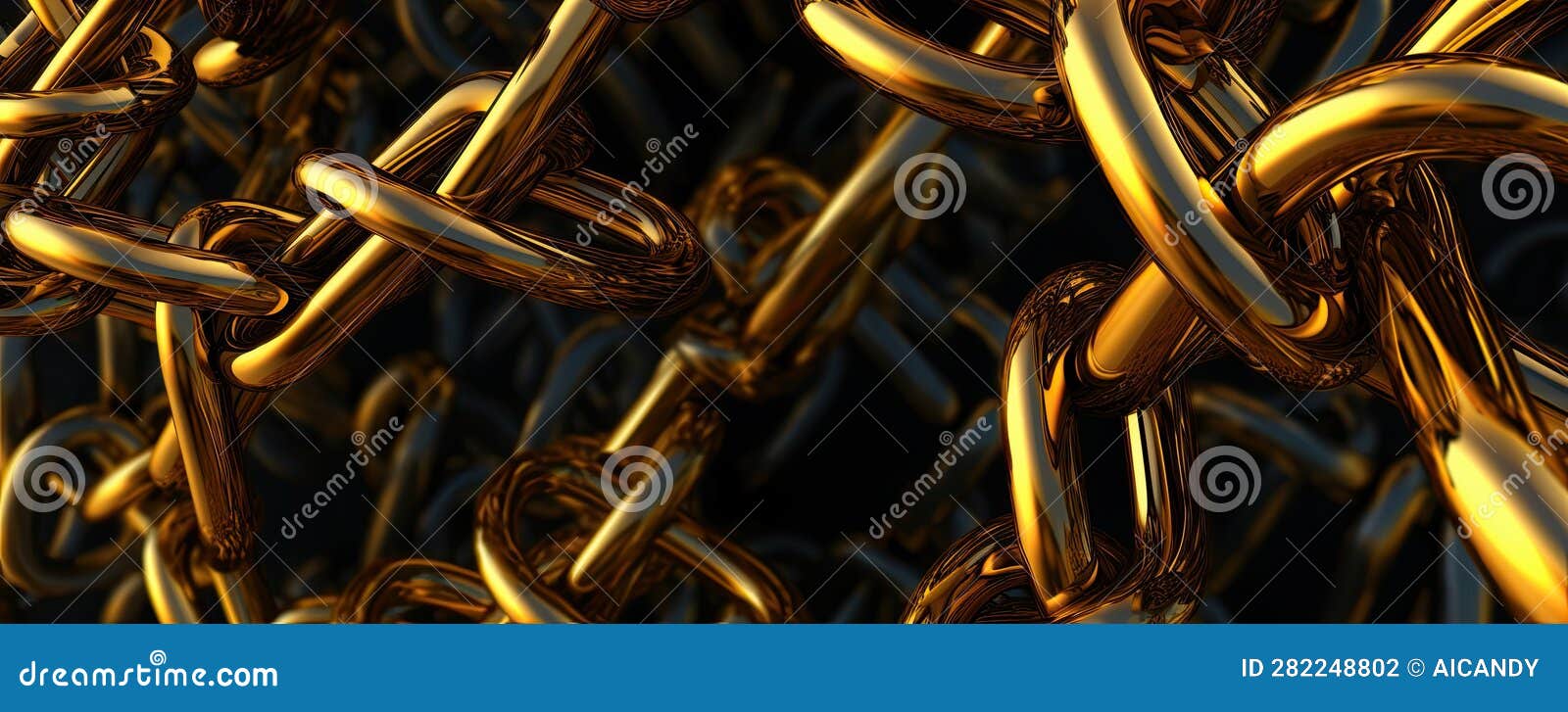 Sophisticated Background with Golden Chains and Interlocking Links ...