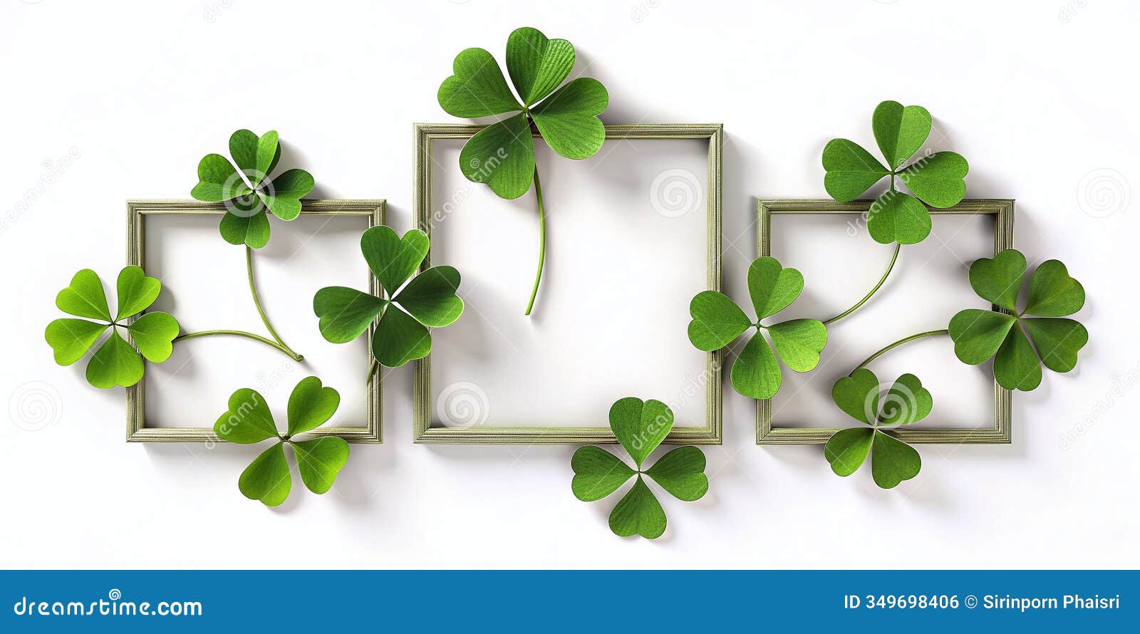 Sophisticated Clover Silhouette Frames Square and Circle Shapes for ...