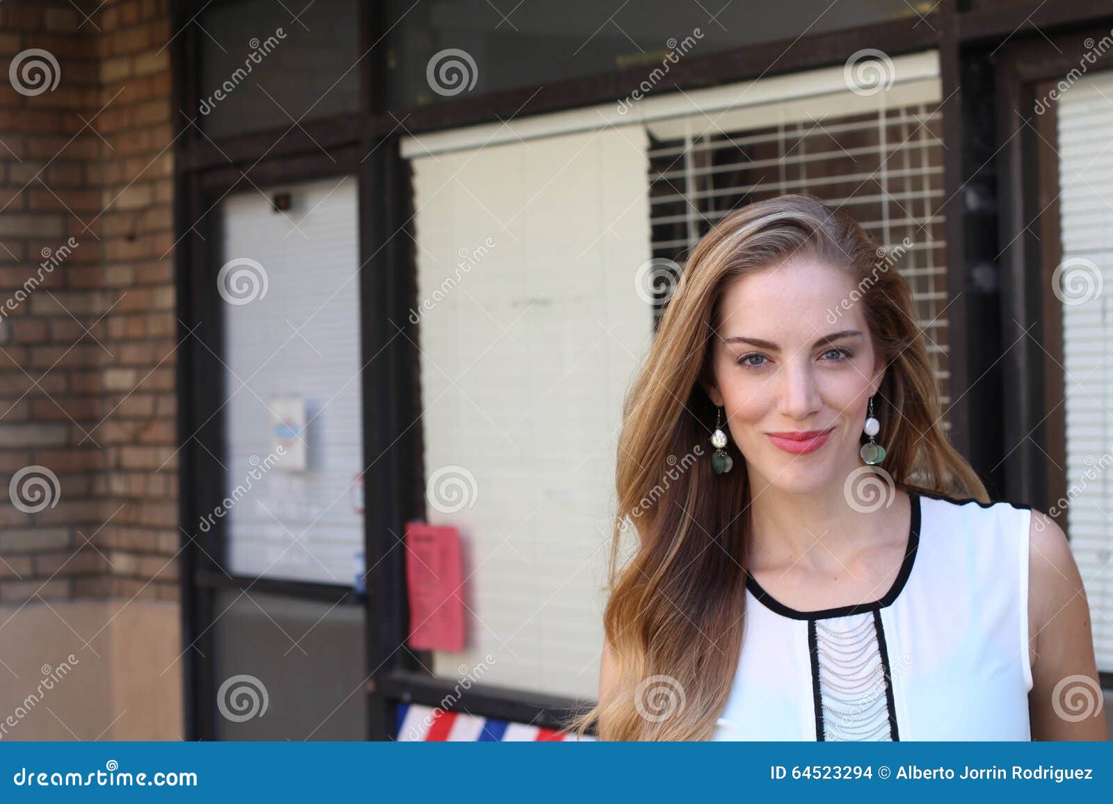Sophisticated Elegant Lady in White Dress with Arrogant Expression ...