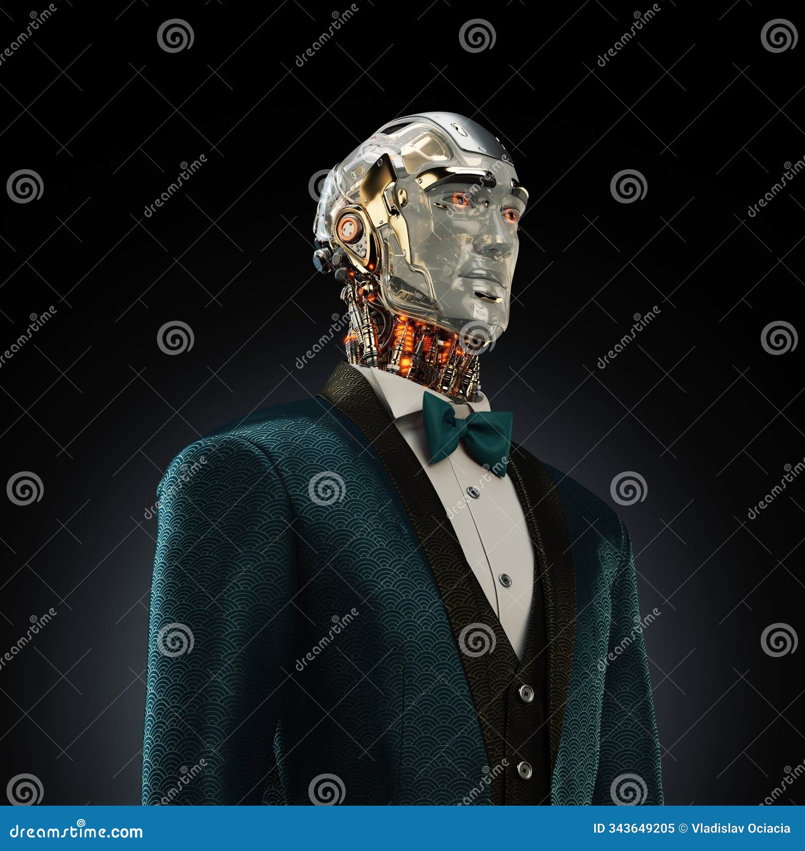 A Sophisticated Humanoid Robot In A Formal Suit Royalty-Free Stock ...