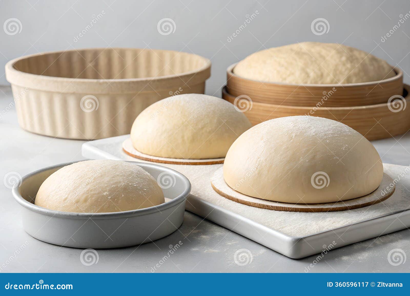 Sophisticated Mockup Showcasing Dough in Various Stages of Preparation ...