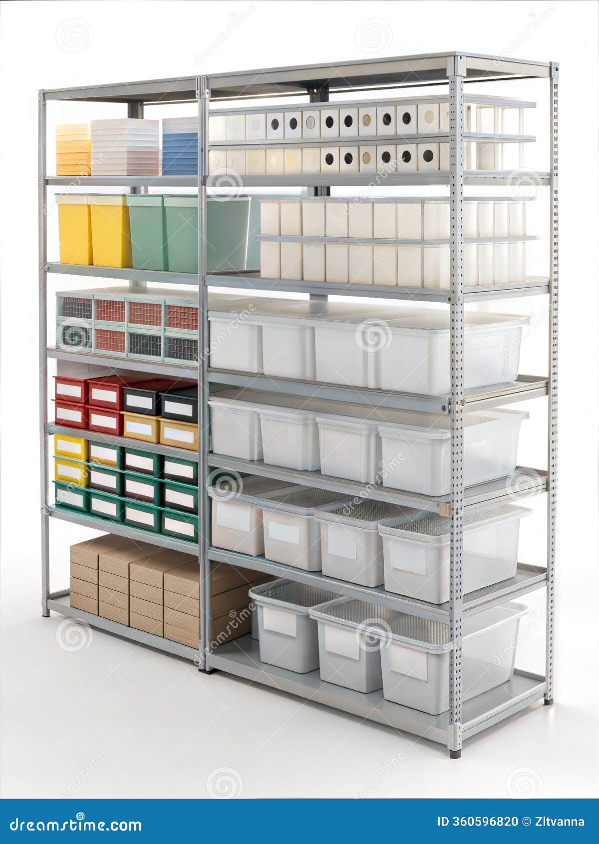 Sophisticated Mockup of a Systematized Storage Area with Diverse ...