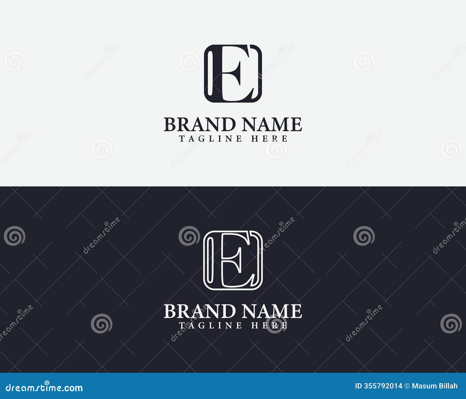 Sophisticated Monogram Letter E Logo with Simple and Modern Style ...