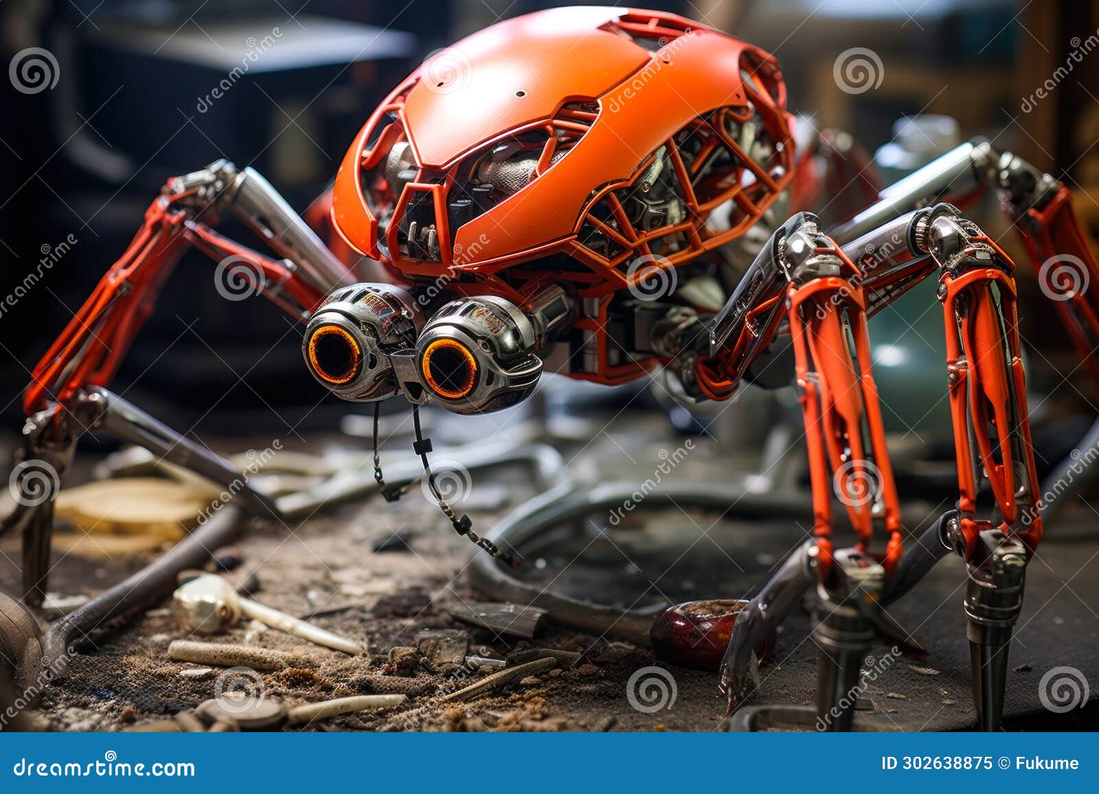 Spider Robot Using Jansen Mechanism And Klann Mechanism Royalty-Free ...