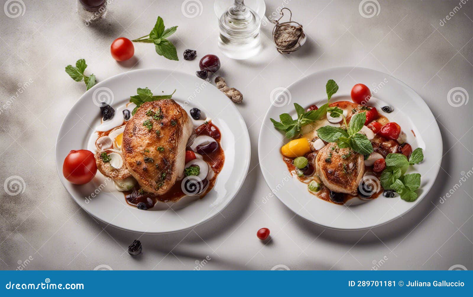 Elegant Chicken Dish At A Fine Dining Restaurant Stock Image ...