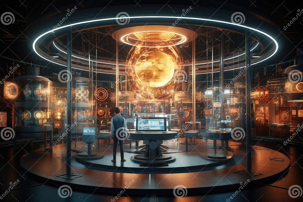 Sophisticated Quantum Computing Laboratory with Intricate Machinery and ...