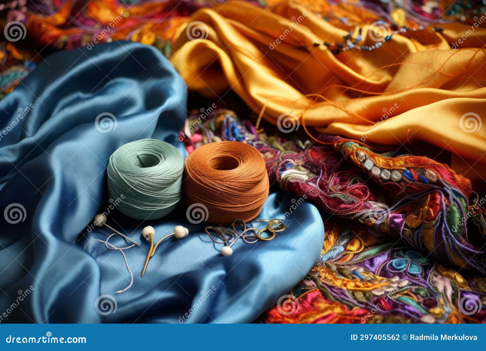 A Sophisticated Textile Composition in Sewing, Created Using a ...