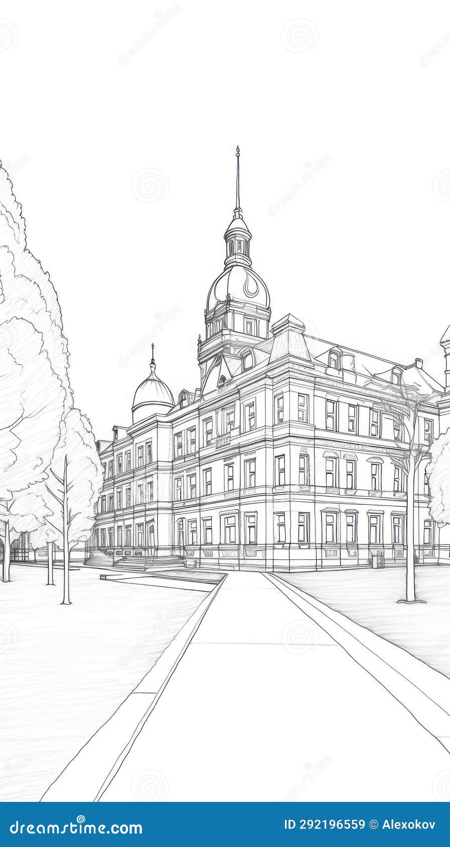 Sophisticated University Campus with Students AI Generated Stock ...