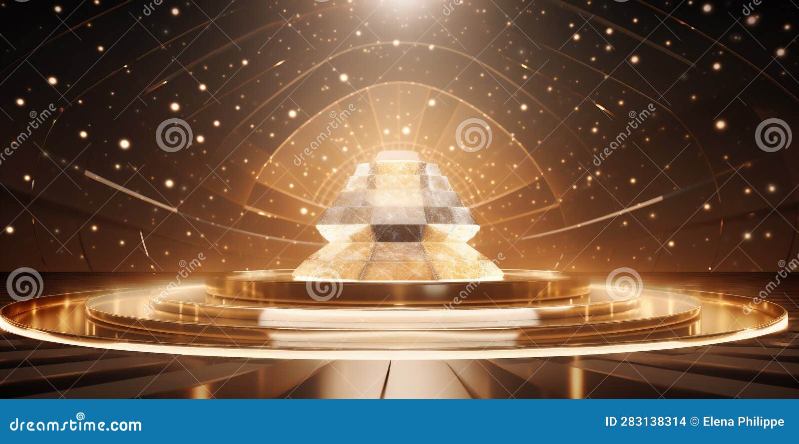 Soporte De Lujo Futurista Con Fondo De Color Dorado Claro Ai Generative ... Soporte De Lujo Futurista Con Fondo De Color Dorado Claro Ai Generative ...