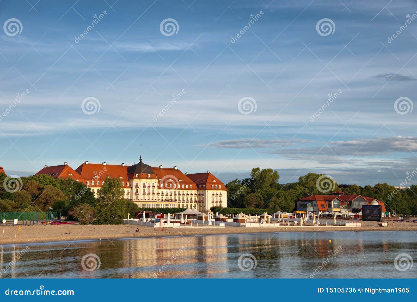 Sopot stock photo. Image of real, morning, hotel, city - 15105736