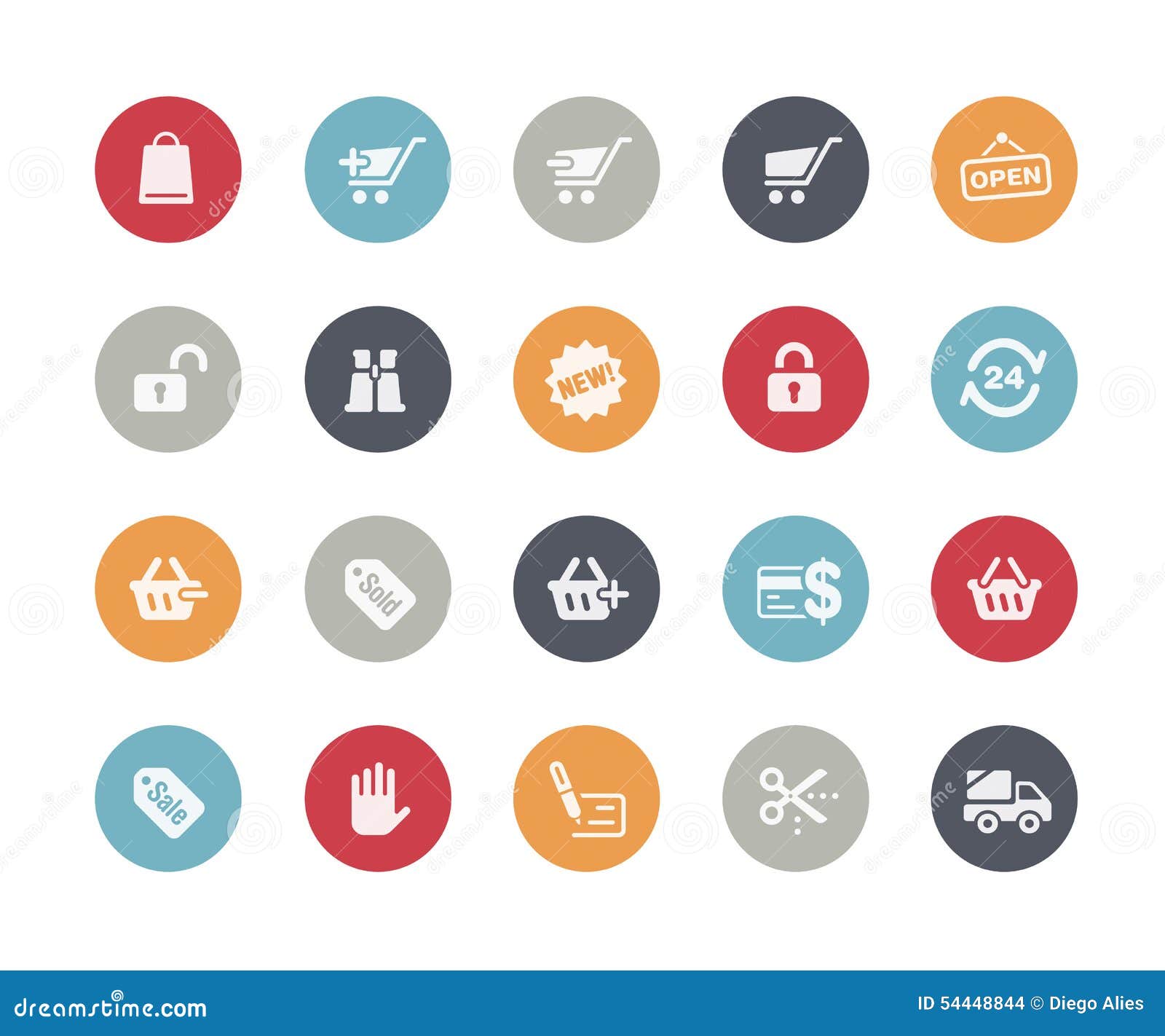 Sopping Icons // Classics Series Stock Vector - Illustration of ...