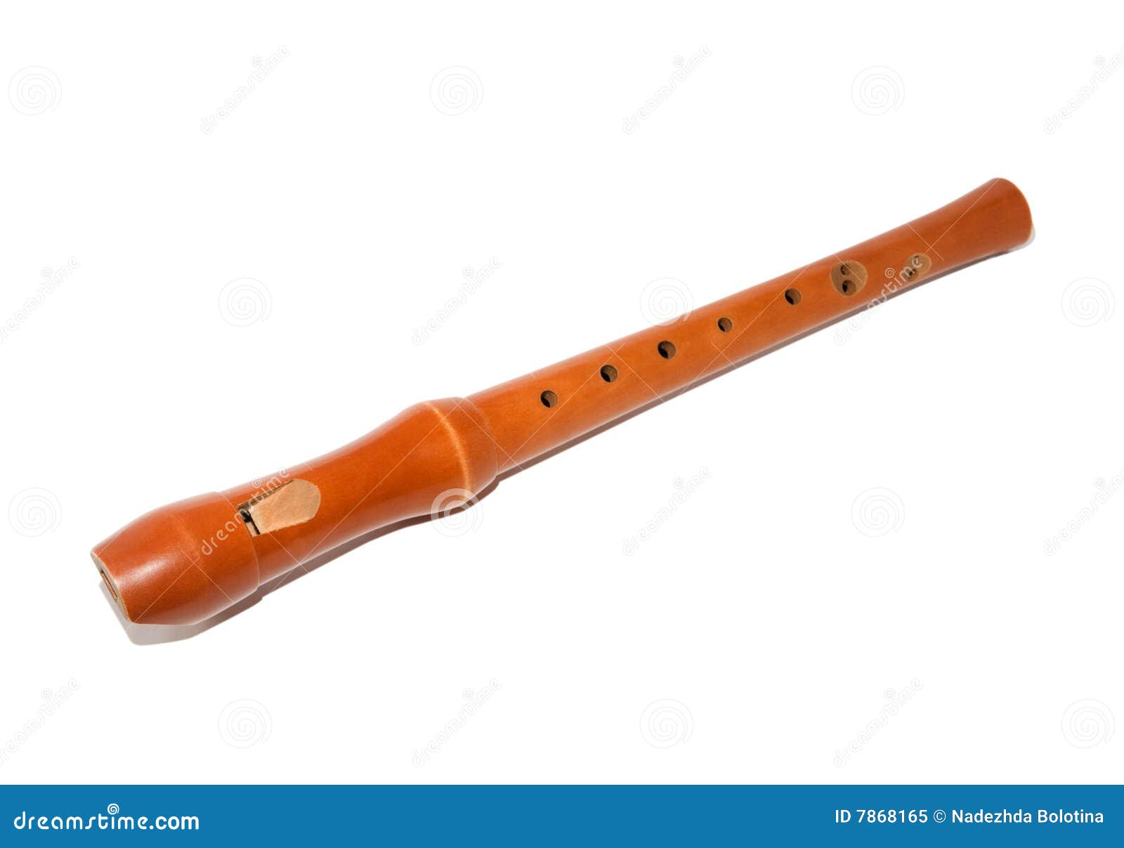 Soprano recorder stock image. Image of object, flute, wooden - 7868165