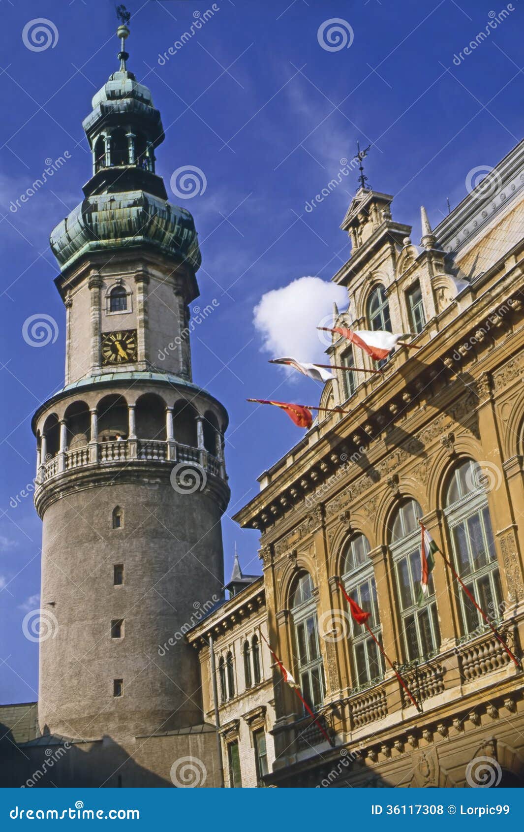 Sopron, Hungary stock photo. Image of blue, square, fire - 36117308