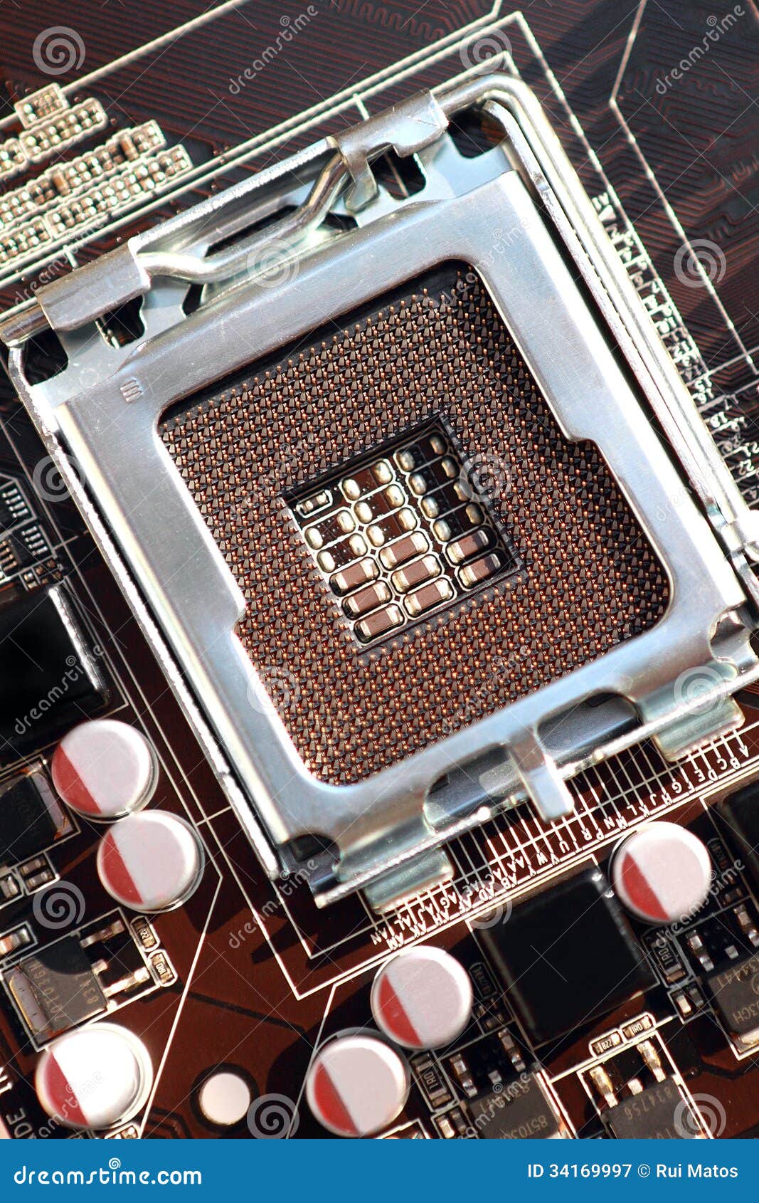 Soquete Do Processador Central Do Computador Imagem de Stock - Imagem ...