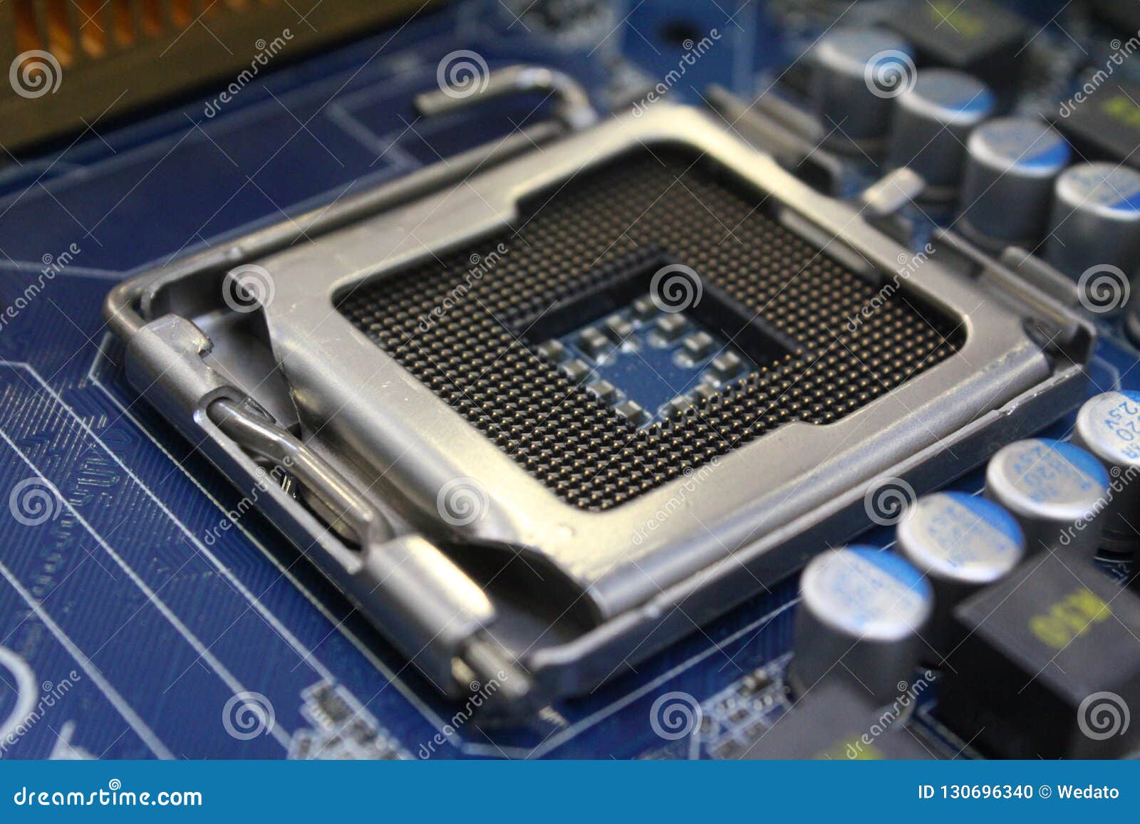 Soquete Do Processador Central Do Mainboard Do Computador Foto de Stock ...