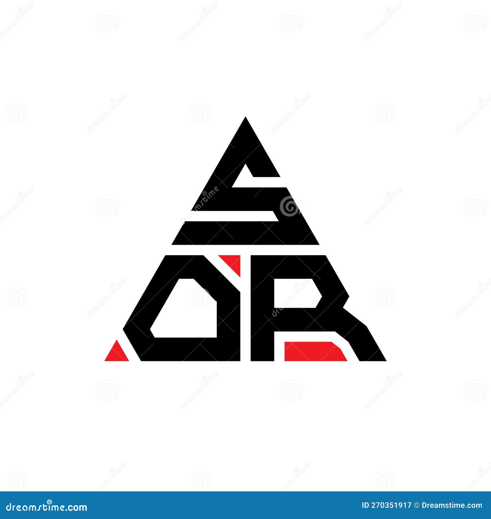 SOR Triangle Letter Logo Design with Triangle Shape. SOR Triangle Logo ...