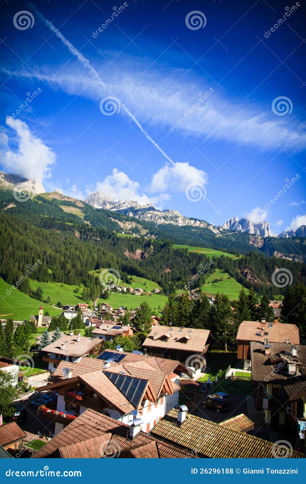 Soraga, val di Fassa stock photo. Image of nature, alps - 26296188