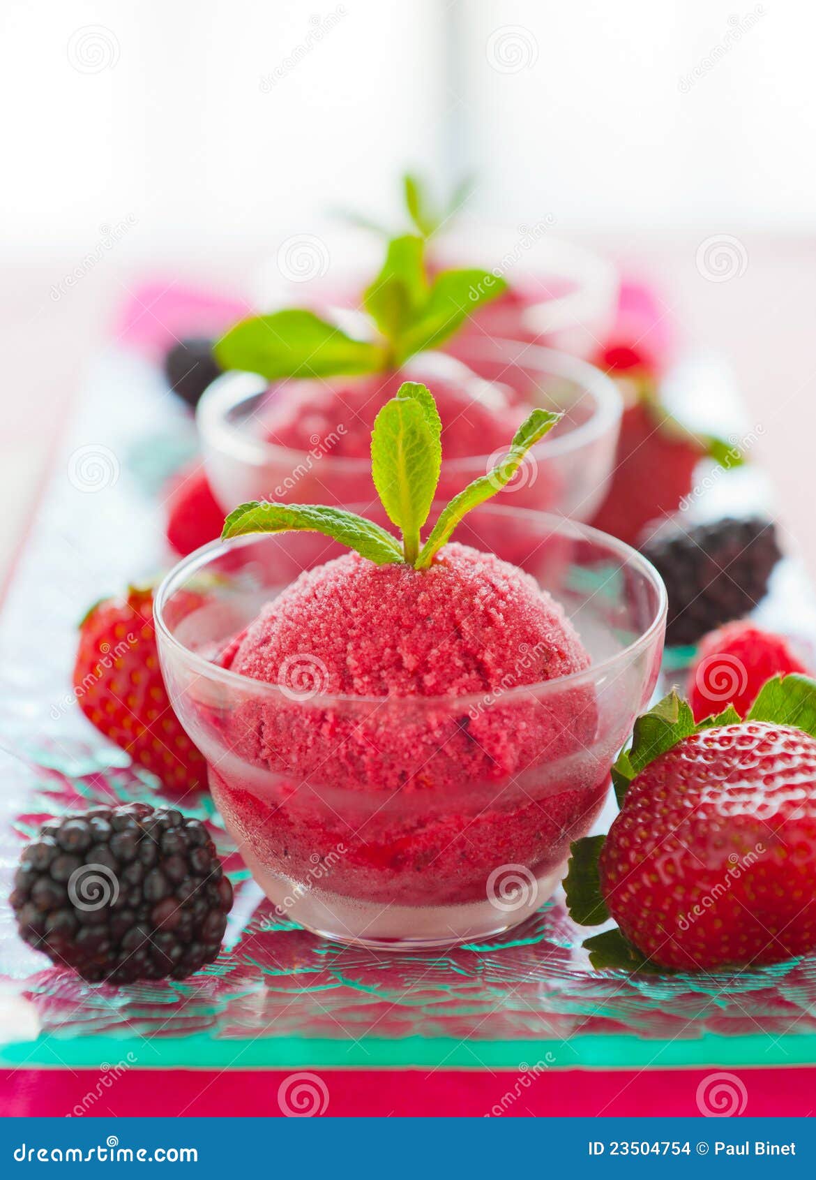 Sorbet and fresh fruit stock photo. Image of granita - 23504754