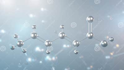 Sorbic Acid Molecular Structure, 3d Model Molecule, Food Preservative ...