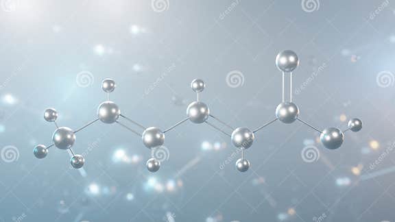 Sorbic Acid Molecular Structure, 3d Model Molecule, Food Preservative ...