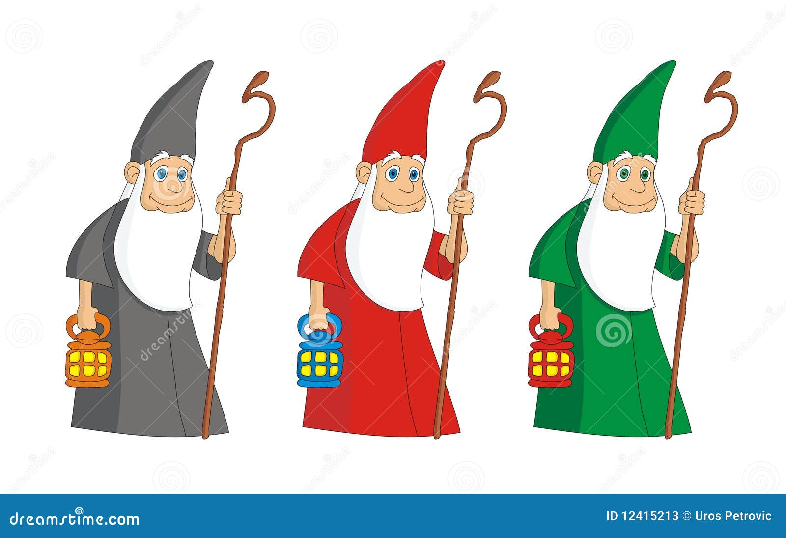 Sorcerer Mag Magician Vector Illustration Cartoon Stock Vector ...