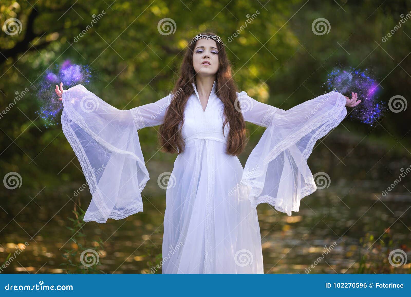 Sorcerer practicing magic stock photo. Image of mystery - 102270596