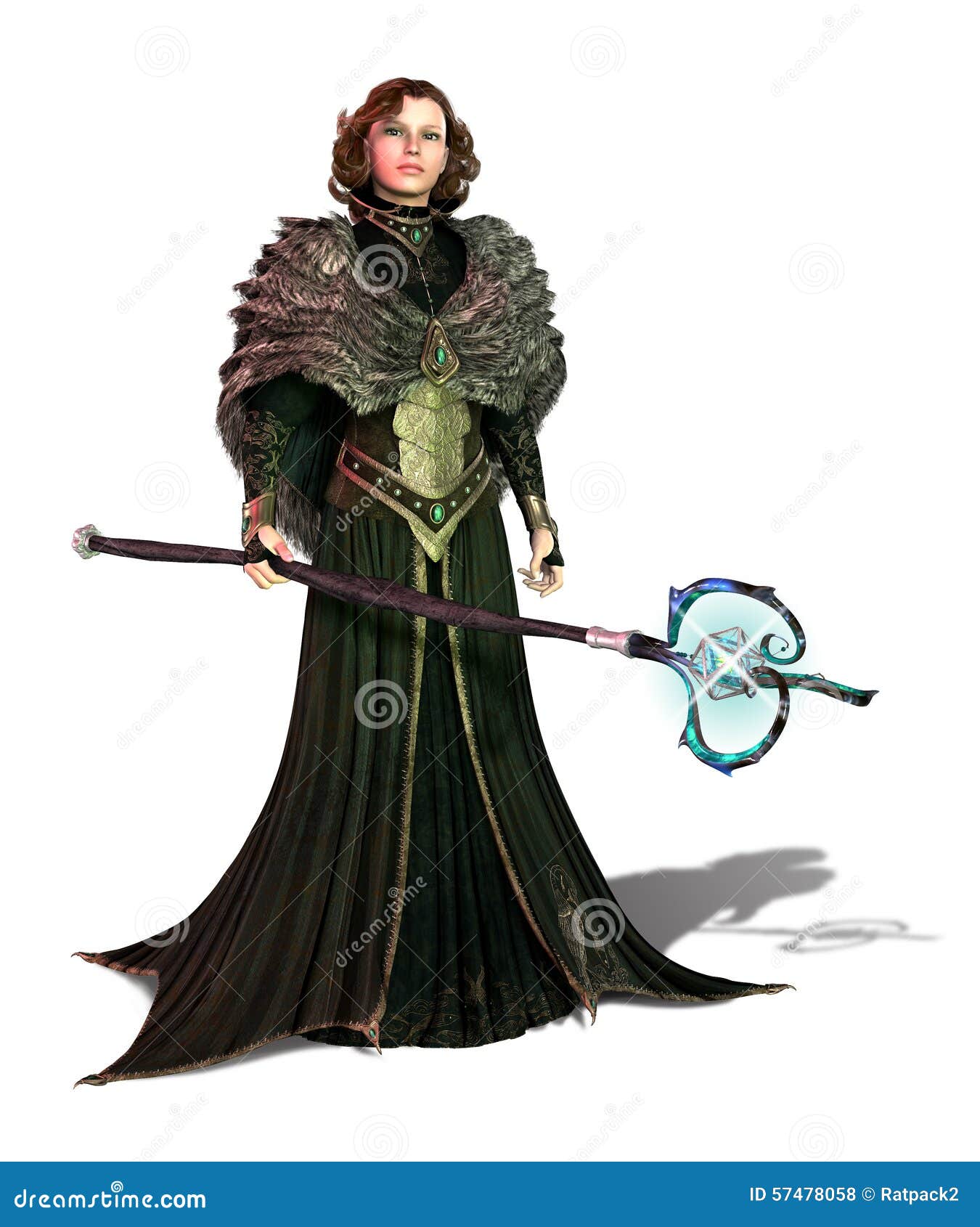 Magic Staff Line And Solid Icon, Halloween Concept, Cane Stick With ...