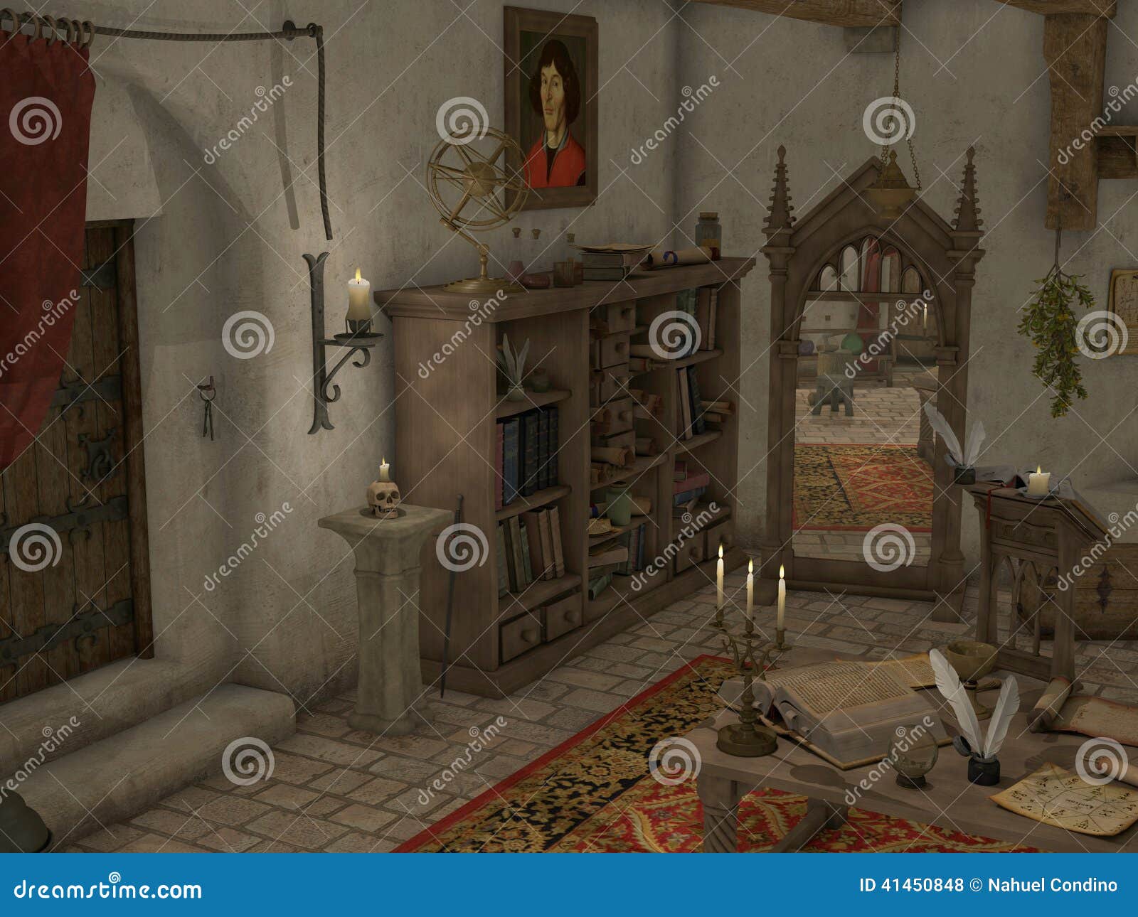 Sorcery Room stock illustration. Illustration of book - 41450848