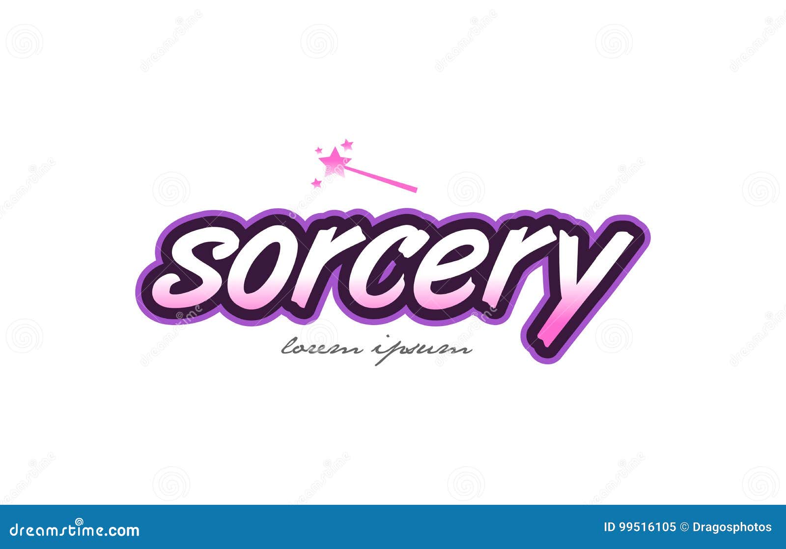 Sorcery Word Text Logo Icon Design Concept Idea Stock Vector ...