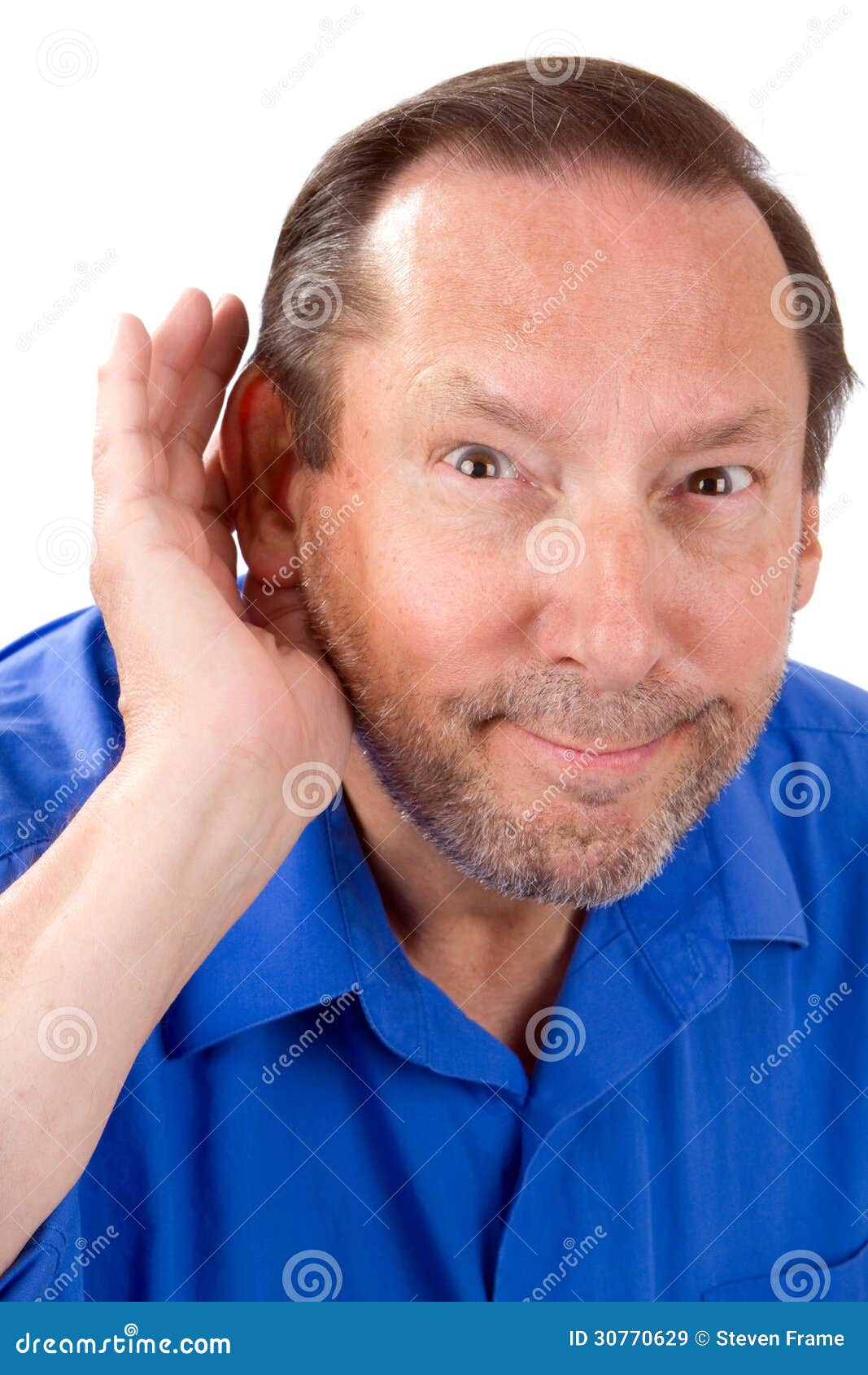 Sordo senior immagine stock. Immagine di suoni, maggiore - 30770629