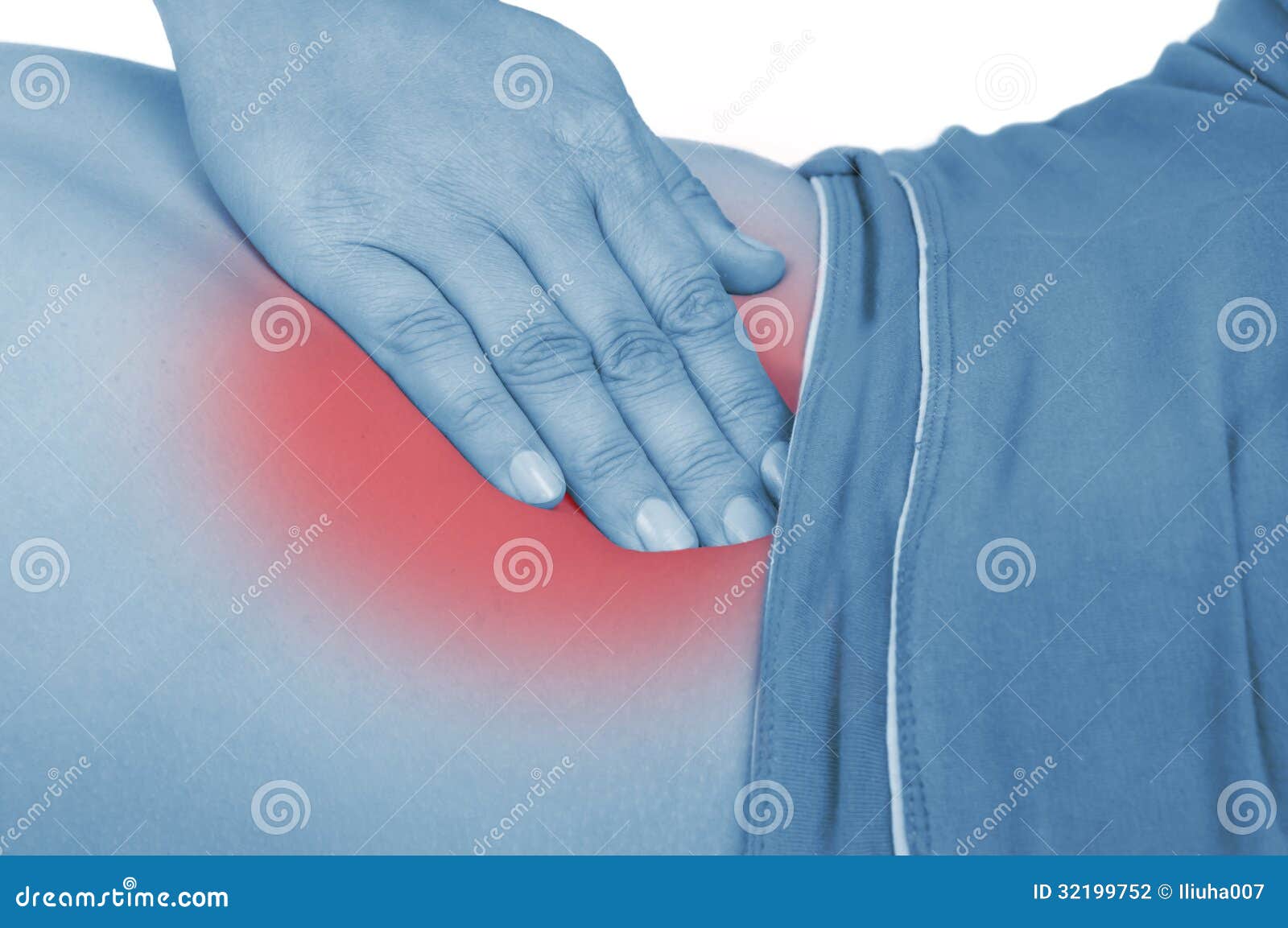 Sore Appendicitis, Shown Red, Keep Handed Stock Photo - Image of ...