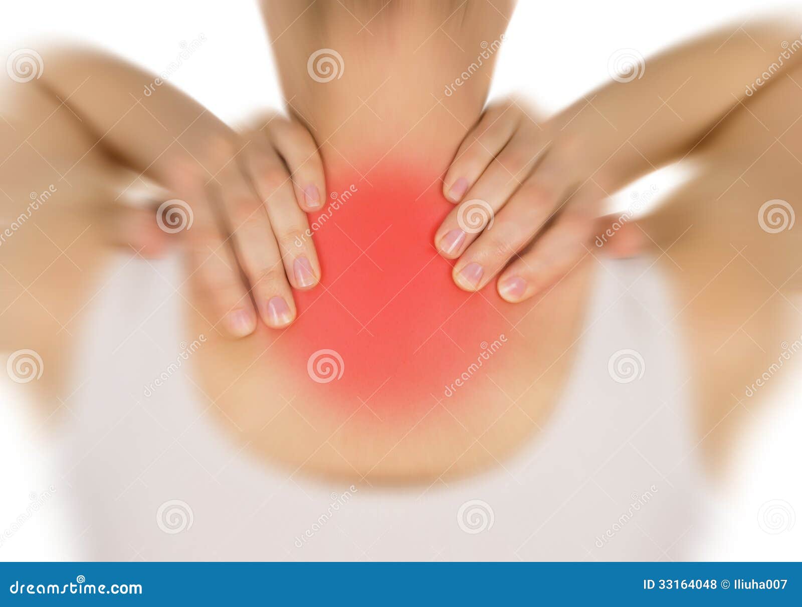 Sore Back, Shown Red, Keep Handed Stock Photo - Image of therapy ...